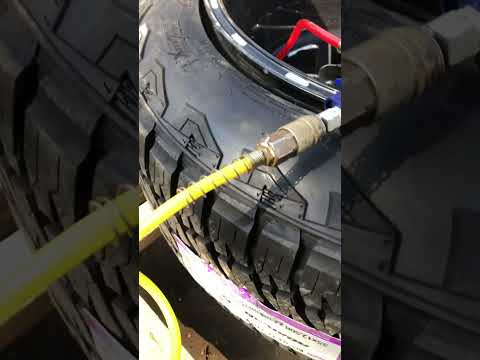 Setting bead on stretched tire on 22x14” rims 12.5” wide tires - YouTube