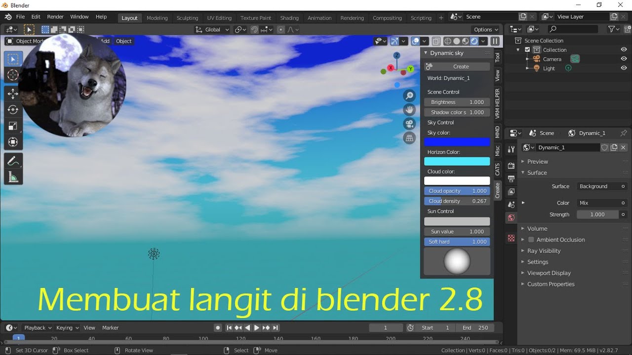 Blender 2.8 Membuat langit tanpa download file lagi di google [Make a ...