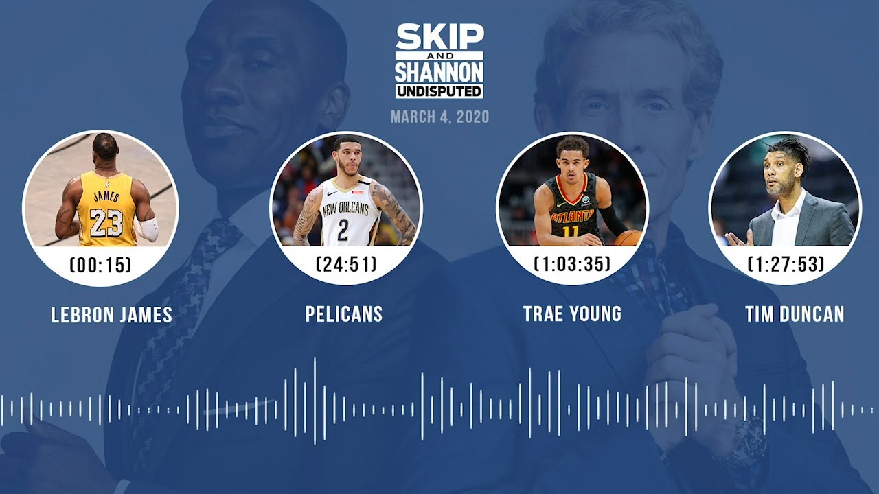 LeBron James, Pelicans, Trae Young, Tim Duncan (3.4.20) | UNDISPUTED ...