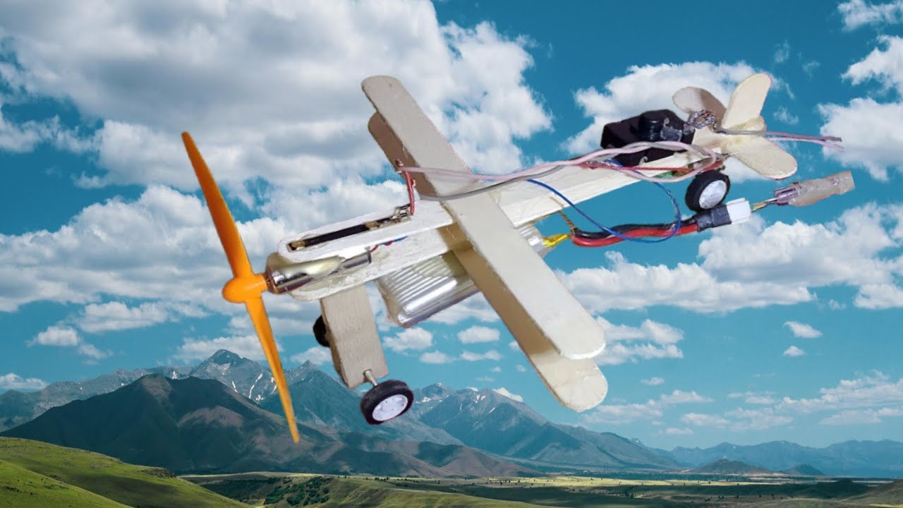 How to make A Plane with dc drone motor Only UTv - YouTube