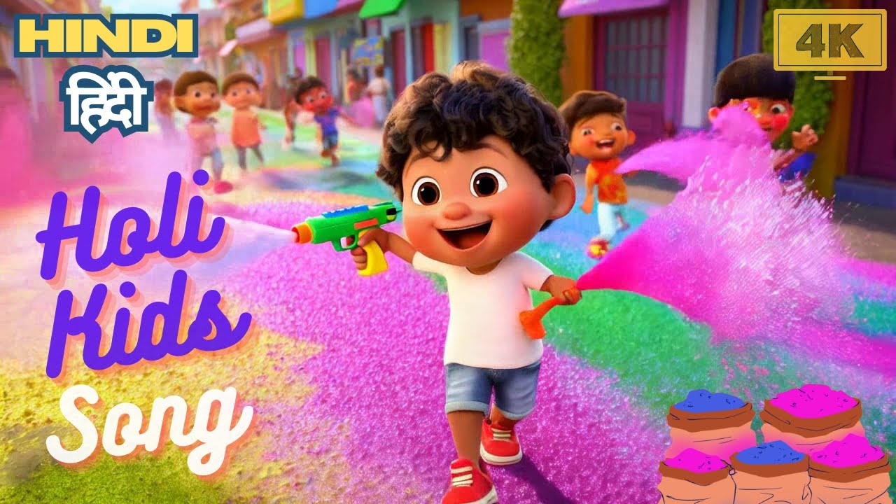 🌈 Holi Celebration | बुरा ना मानो, होली है! 🌈 Hindi Rhymes for Kids ...