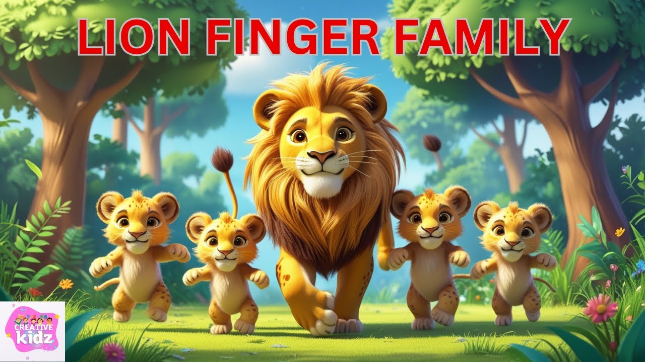 Fun LION Finger Family SONG for KIDS! | Creative Kidz - YouTube