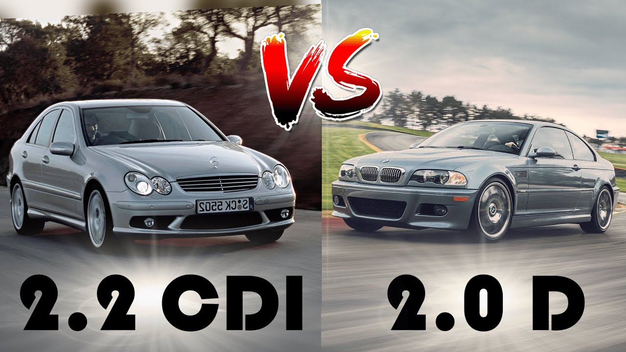 BMW E46 320D 150hp VS Mercedes C220 CDI 143hp (Acceleration test 0-100 ...
