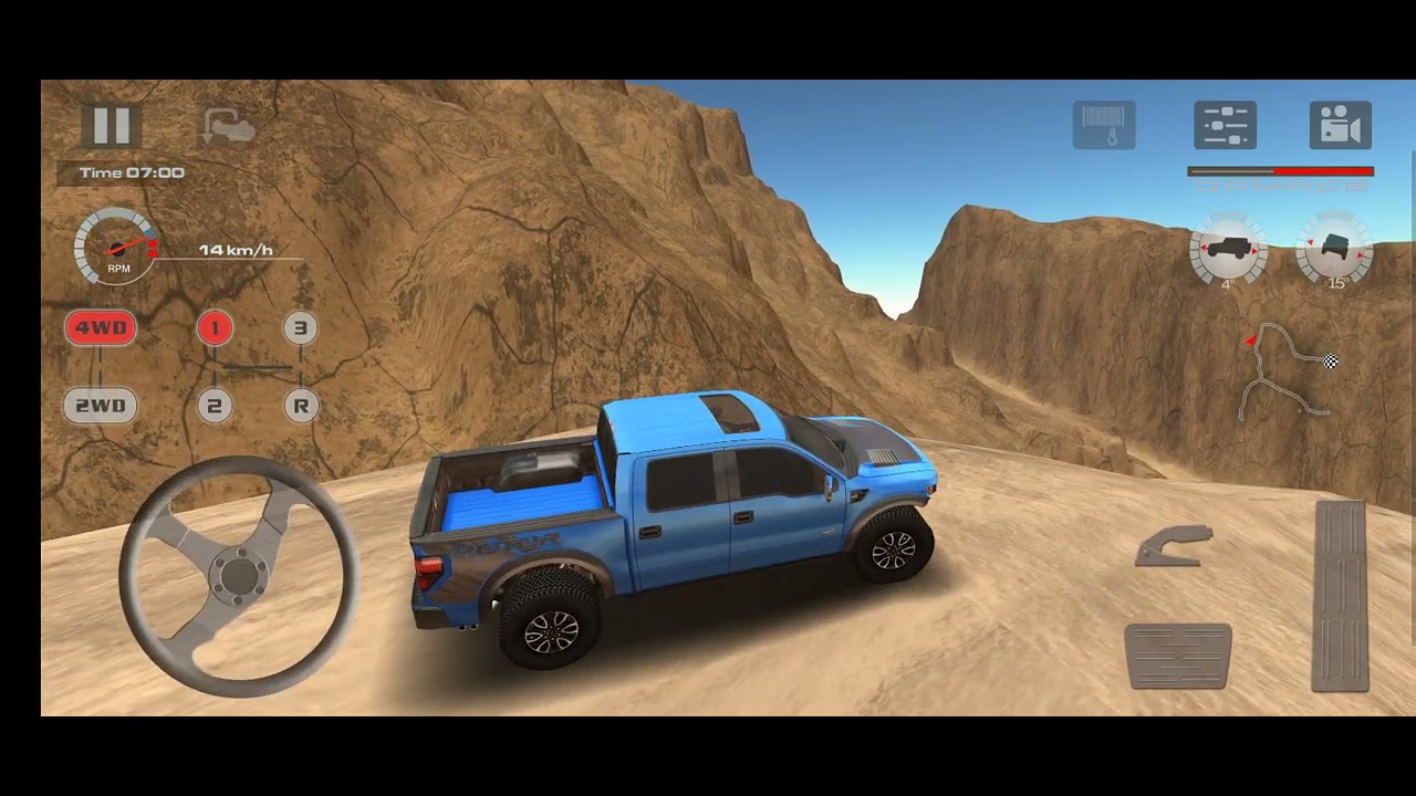 |Offroad Driving Desert 4x4 Blue car| |Game Play Mission| with ...