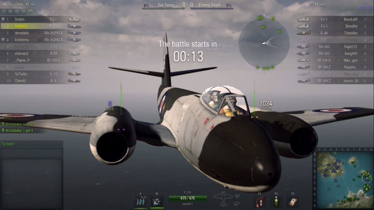 WOWP - Gloster P.228 (IX) - ACE - (1700xp+70.000$) - (HQ) - YouTube