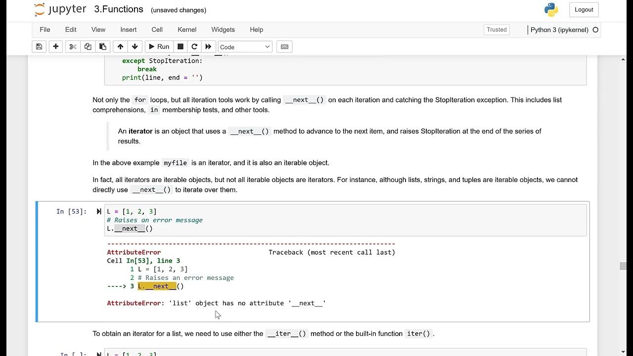 3.5.تکرارشونده‌ها (iterators) - YouTube