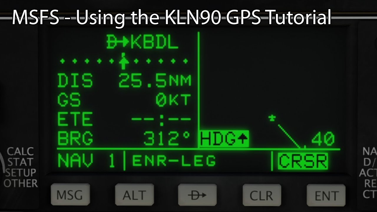 MSFS -Using the KLN90 GPS Tutorial - YouTube
