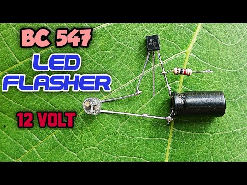 LED flasher make very easy | how to make bc 547 transistor LED flasher ...