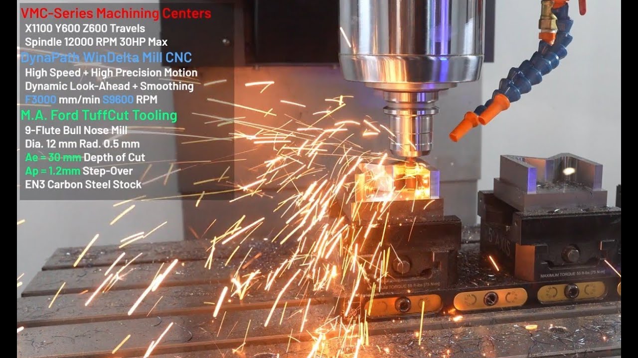 Mach DynaPath VMC Machining Demo - YouTube