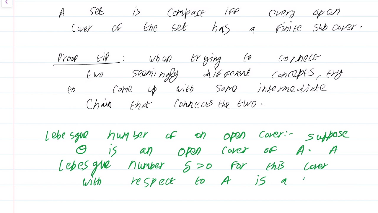 Real Analysis Lecture 17 Part 3: Open covers and compactness - YouTube