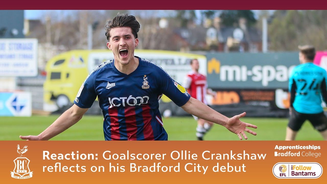 REACTION: Goalscorer Crankshaw reflects on debut - YouTube