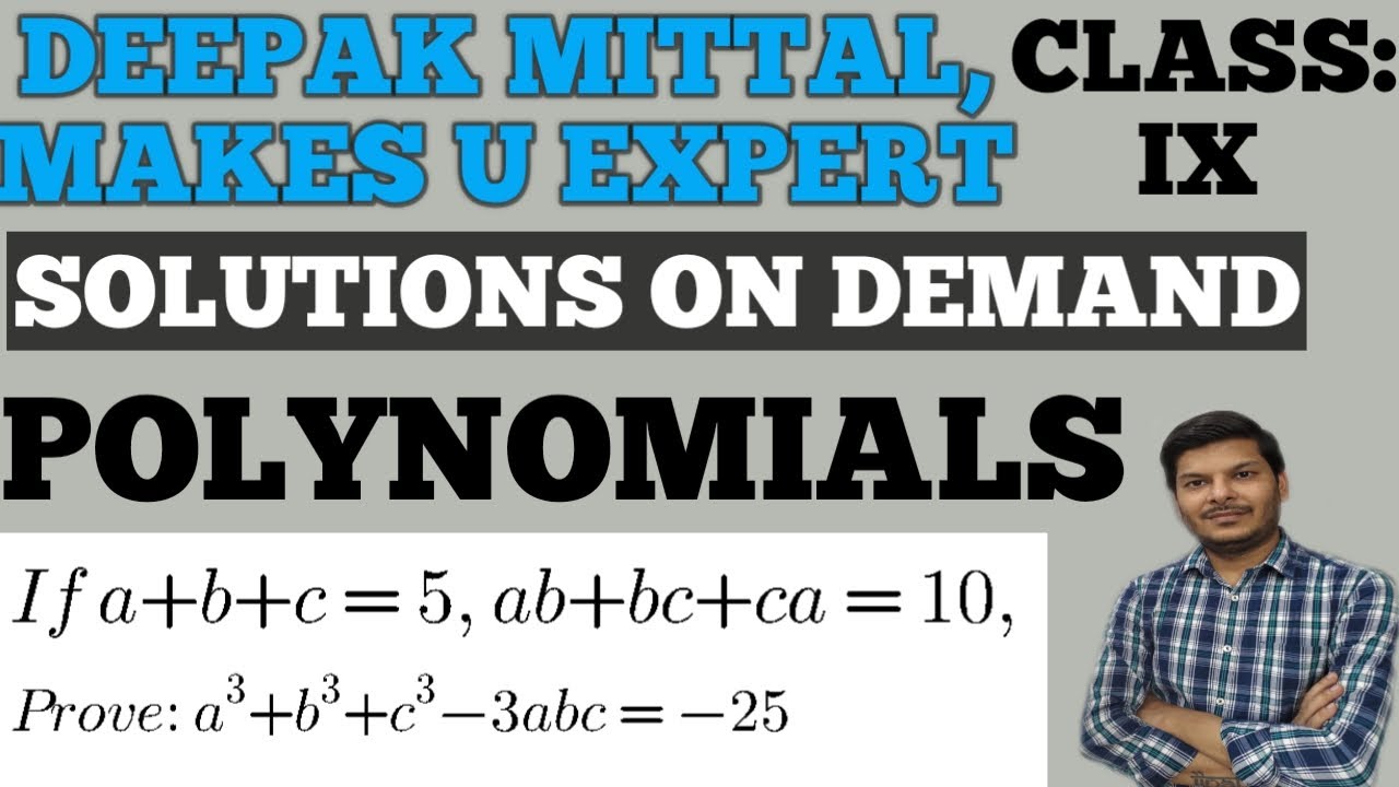 POLYNOMIALS, CLASS IX - YouTube