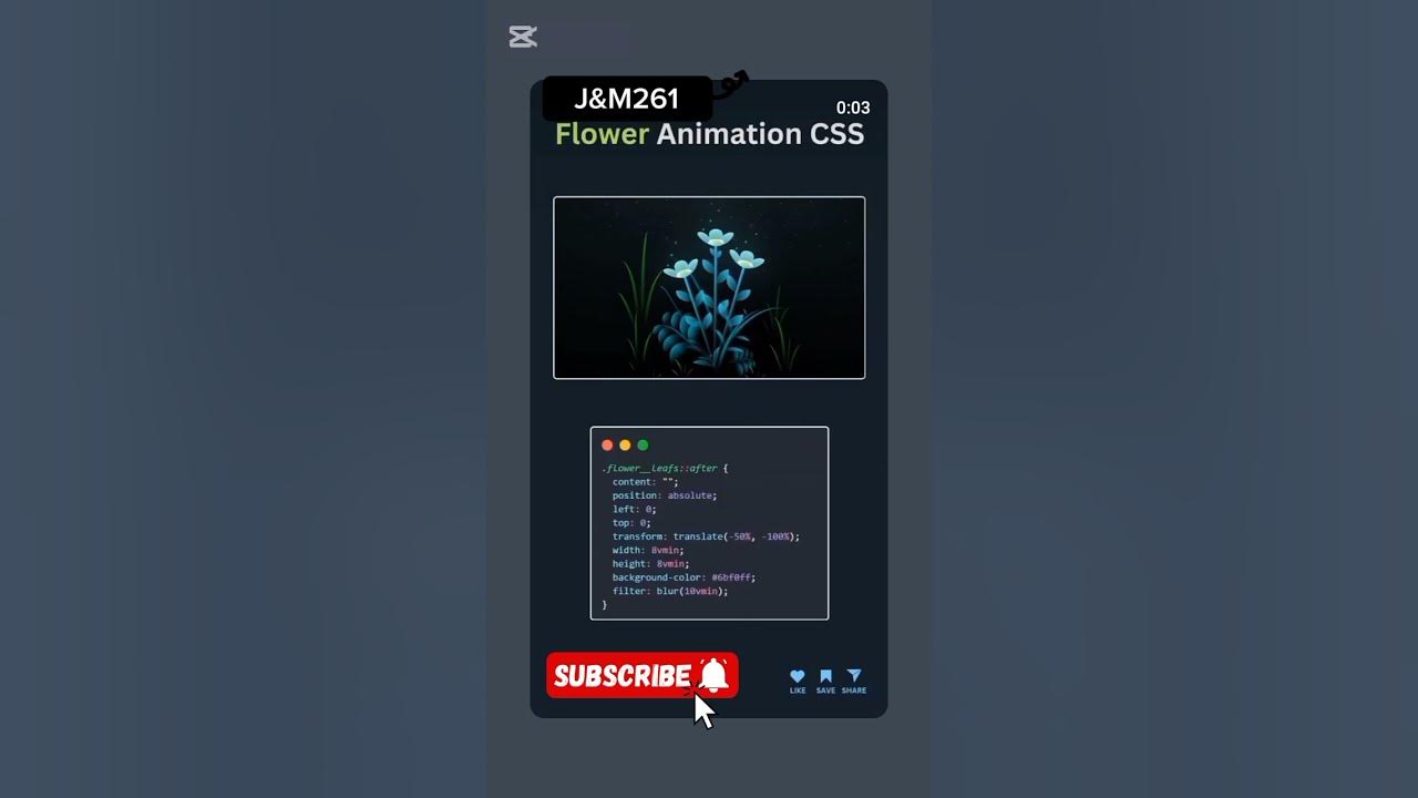 Beautiful Flower Animation Using Pure CSS 🌸 | Creative CSS Art & Animation #cssanimation # ...