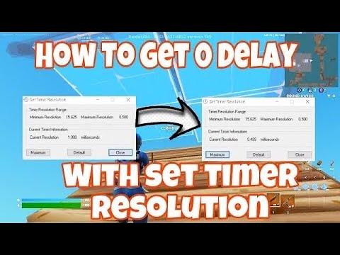 How to Boost FPS and Lower Delay In Fortnite. Using Set Timer Resolution. - YouTube