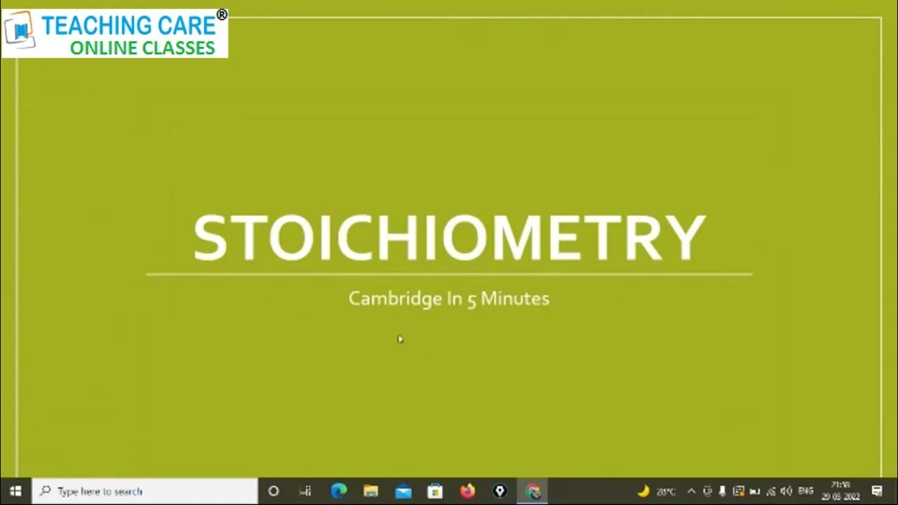 Stoichiometry IGCSE Chemistry Revision free online tuition and coaching ...