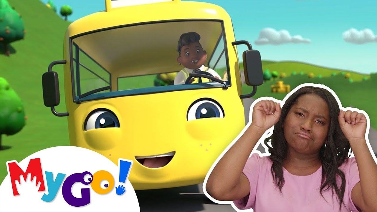 Wheels On The Bus | MyGo! Sign Language For Kids | Lellobee Kids Songs ...
