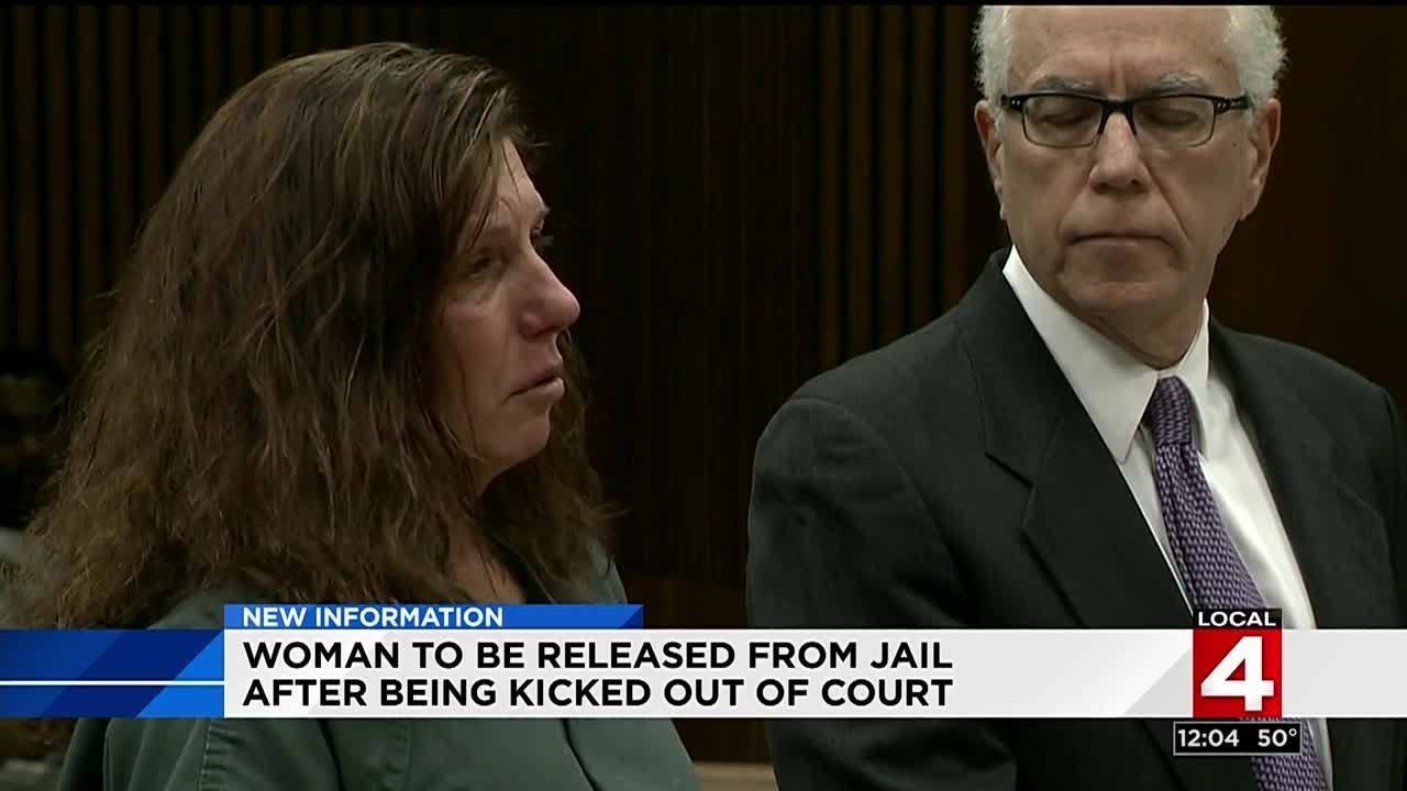 Woman released from jail after being kicked out of court - YouTube