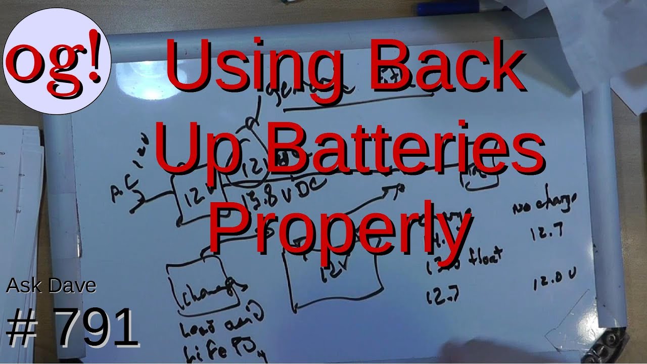 Using Back Up Batteries Properly(#791) - YouTube