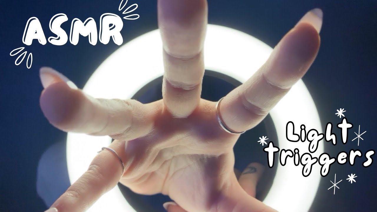 ASMR Light Triggers and Instructions (hand movements, eyes closed, word association) - YouTube