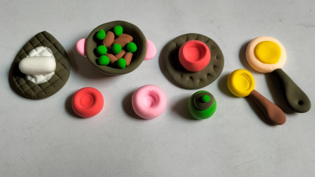 Play With Amazing Clay Mini Kitchen Set || Clay Pot Making ...