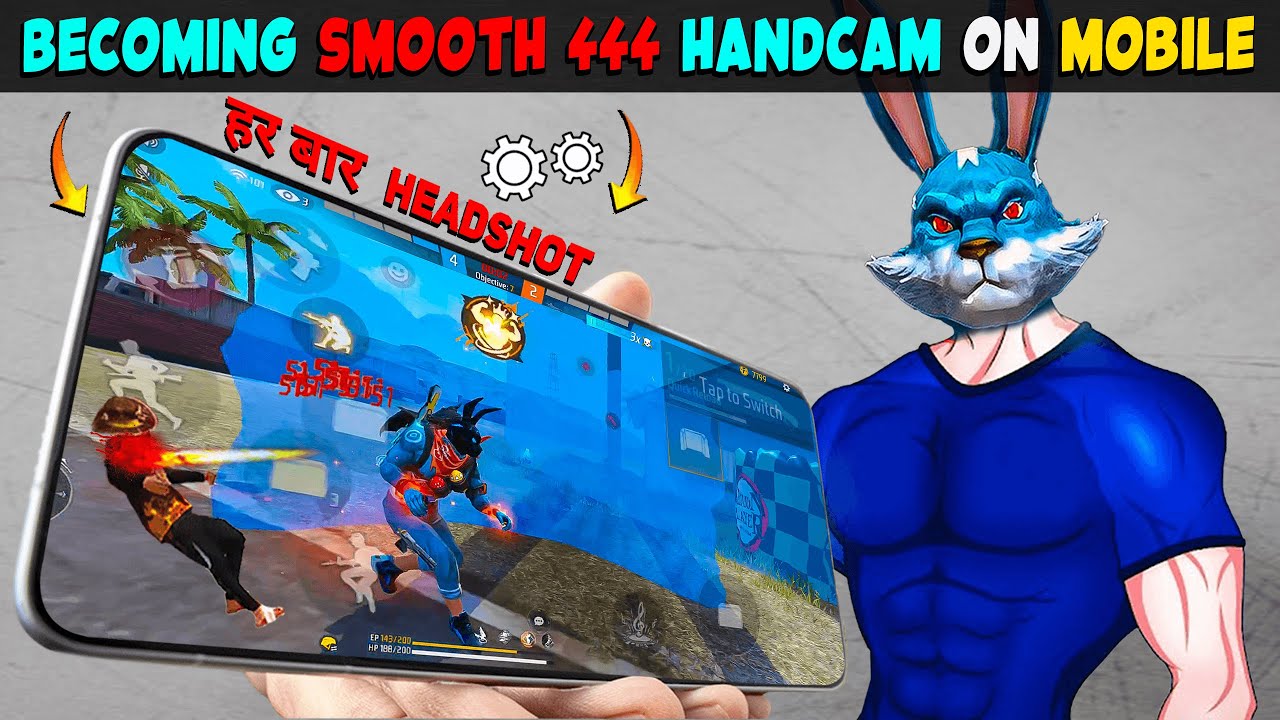 SMOOTH 444 HANDCAM ON MOBILE 🤯 FREESTYLE MOVEMENT SPEED + ACCURACY🎯 ...
