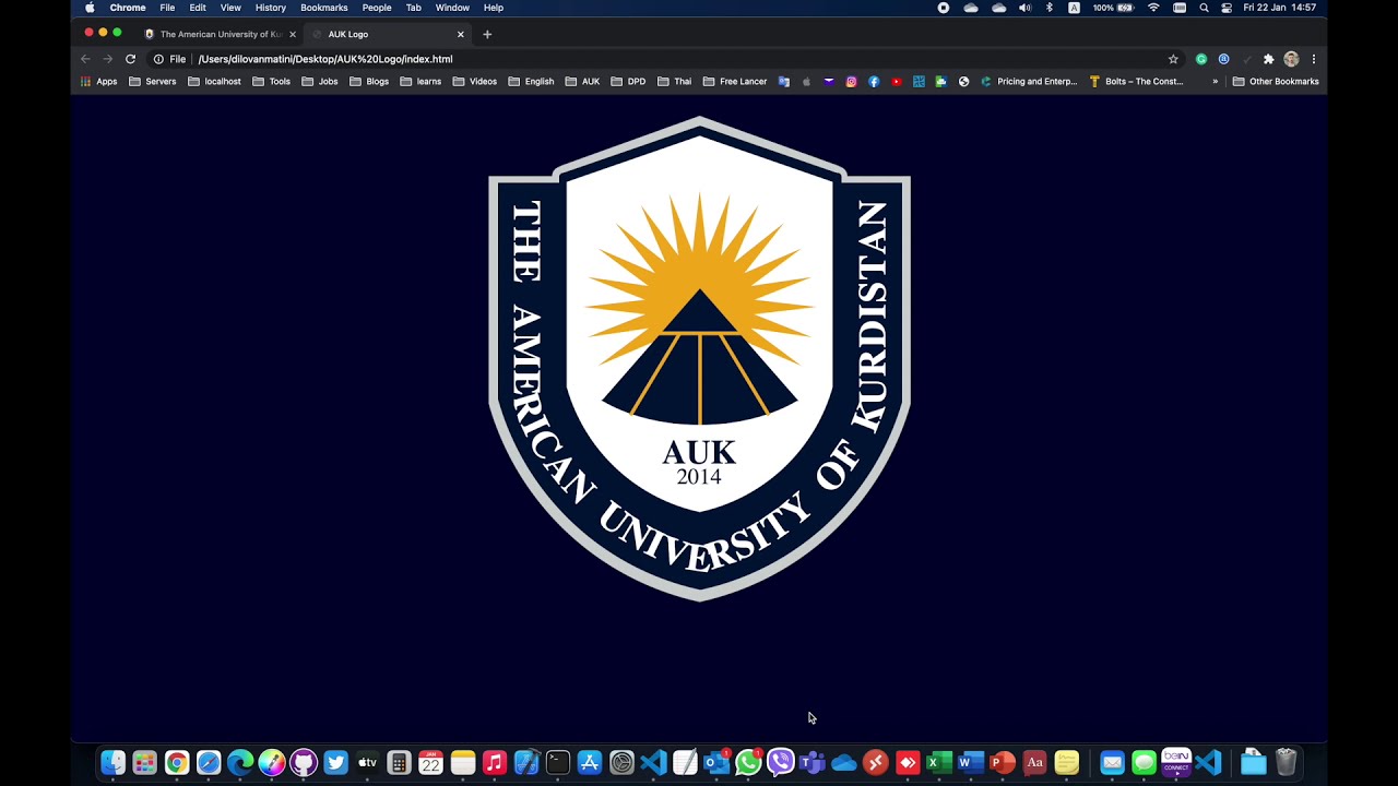 Designing AUK Logo Using HTML and CSS - YouTube