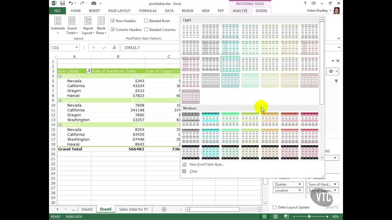 VTC Player Microsoft Excel 2013, Use Slicers - YouTube