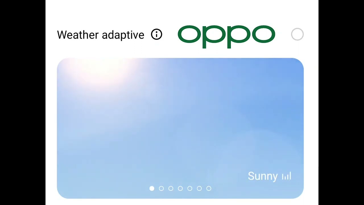 Oppo Weather Adaptive Ringtone Sunny - YouTube