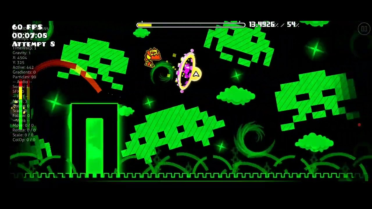 generation retro practica y 54% echo en normal mode | geometry dash 2.3 ...