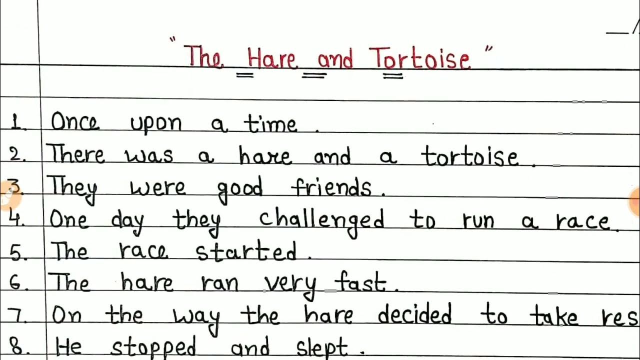 The hare and tortoise | 10 lines story on a hare and tortoise | Story ...