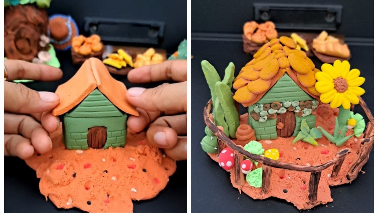 DIY: Technique building miniature house with air dry clay || amazing ...