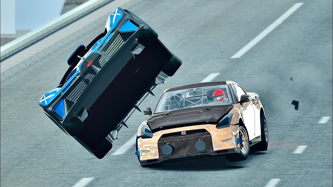 Bugatti Bolide vs Nissan GTR Alpha Queen 3300 HP - Drag Race 20 KM ...