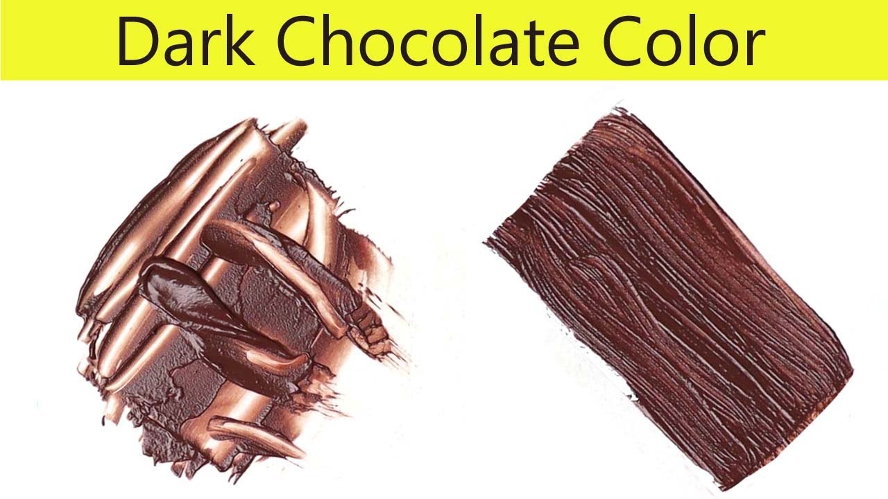 Dark Chocolate Color - How To Make Dark Chocolate Color - Color Mixing ...