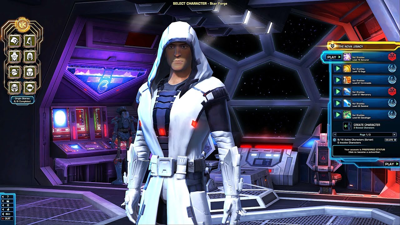My SWTOR characters (character screen design and outfits) Star Forge ...
