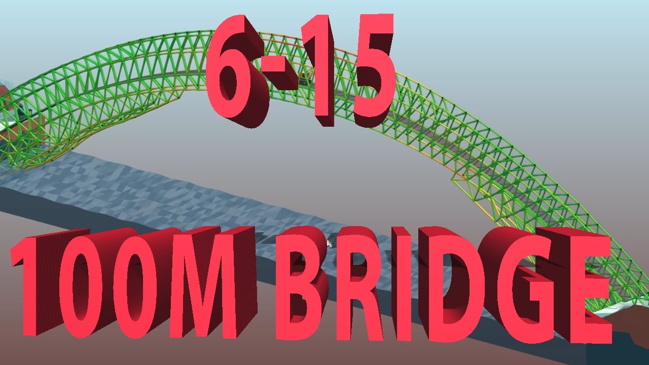 Poly Bridge Zen Gardens 6-15 100m Bridge April 2017 - YouTube