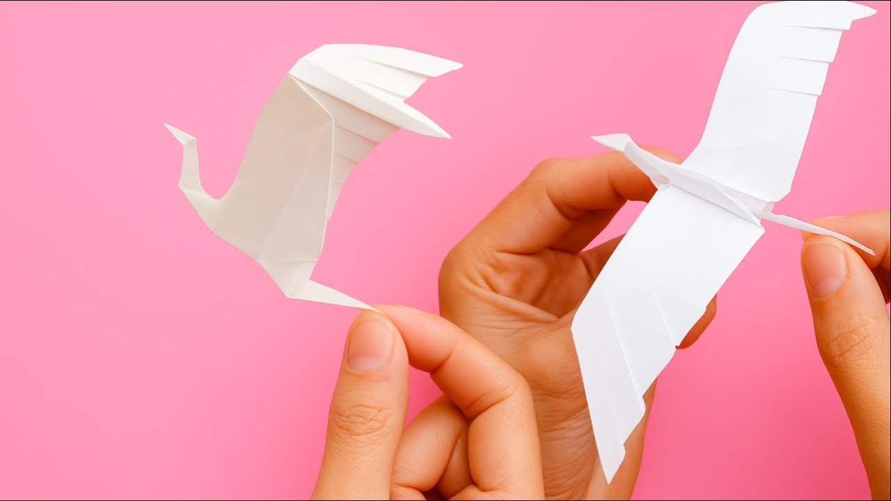 How to Make a Beautiful Origami Crane with paper (with Pleated Wings ...