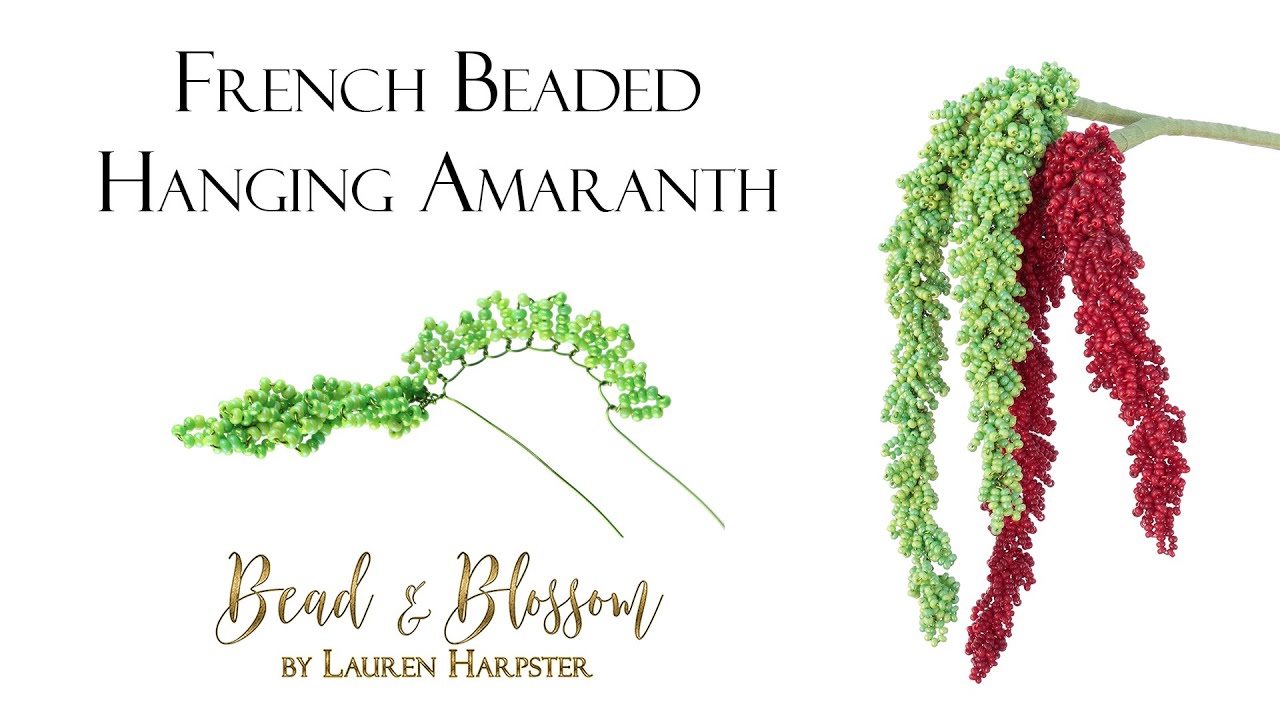 French Beaded Hanging Amaranth video tutorial | How to make French Beaded Flowers - YouTube