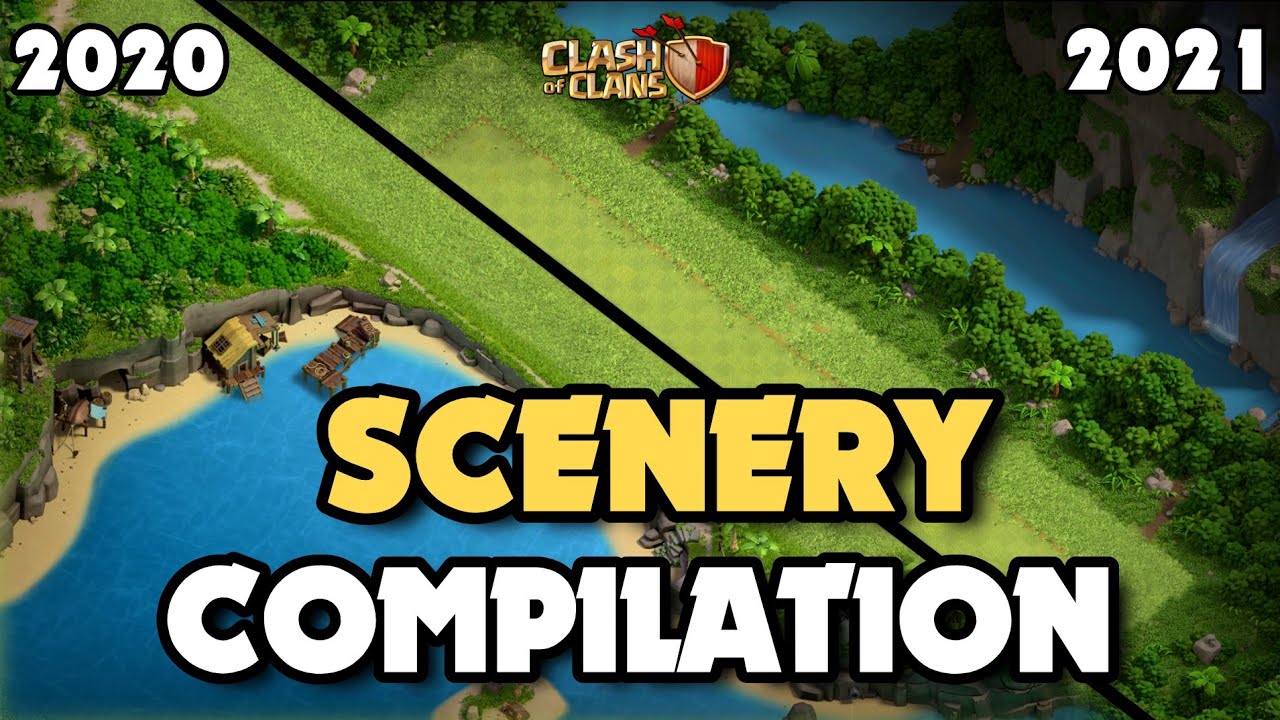 All Scenery Compilation - Clash Of Clans - April 2021 New Jungle ...