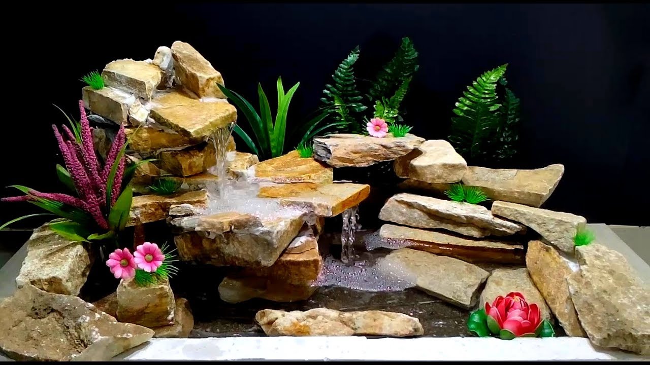 How To Make Fountain Waterfall Used Stones YouTube how-to-make-fountain-waterfall-used-stones-youtube