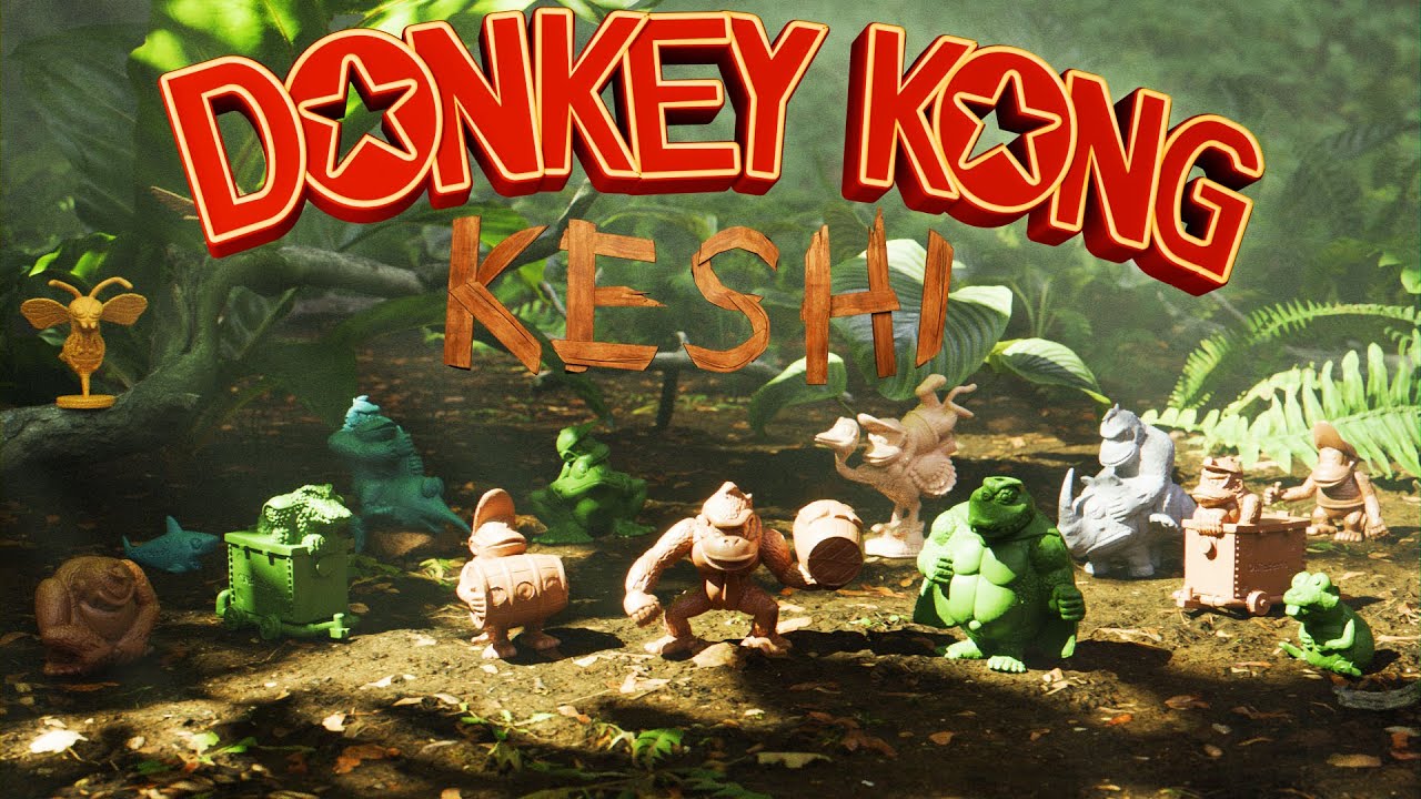 3D Scanning Donkey Kong Country Toys - All 15 Retro Keshi Figures ...