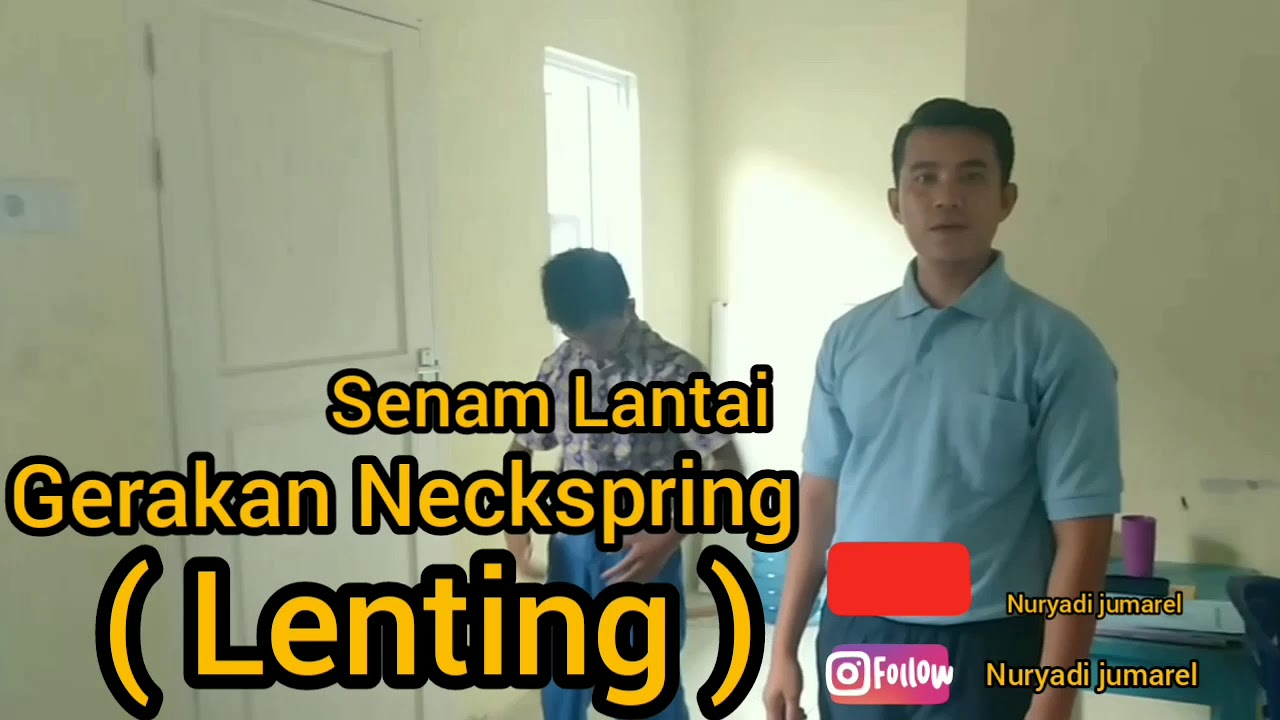 Gerakan neckspring ( Lenting ) pada senam lantai - YouTube