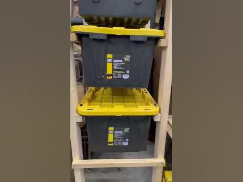DIY Tote Storage Rack | Garage Organization - YouTube