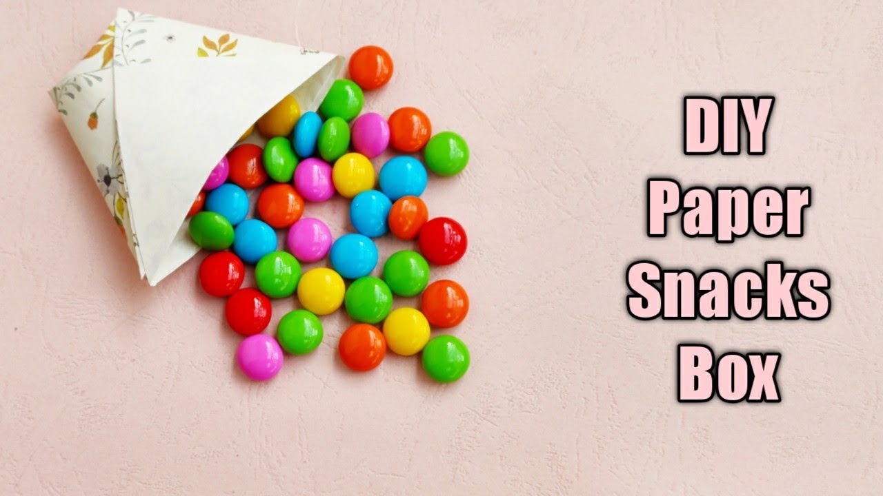 Origami Snack Cup/Popcorn Box /How To Make Popcorn Boxes /DIY Popcorn ...