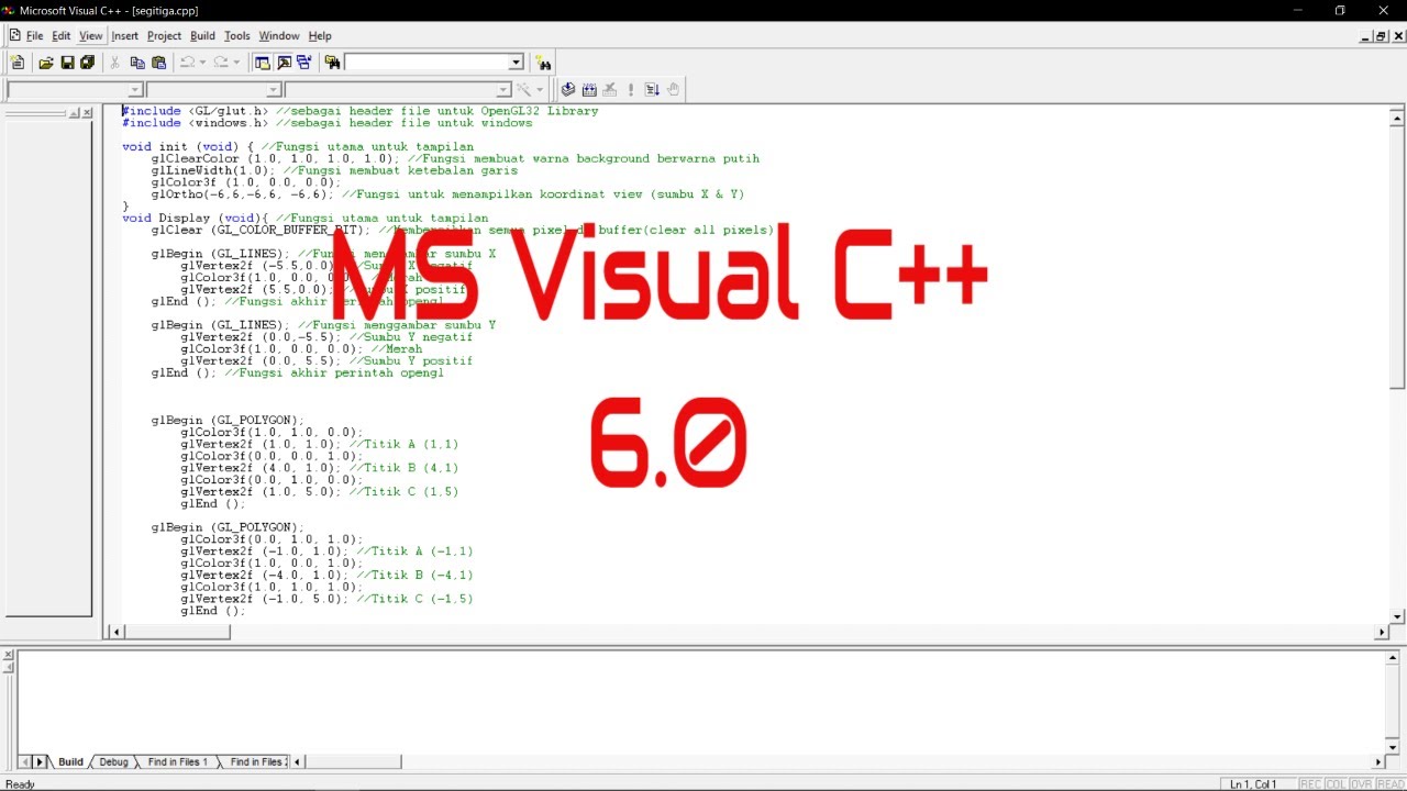 Cara Install Ms Visual Studio C++ 6.0 dan OpenGL || GRAFIKA KOMPUTER ...