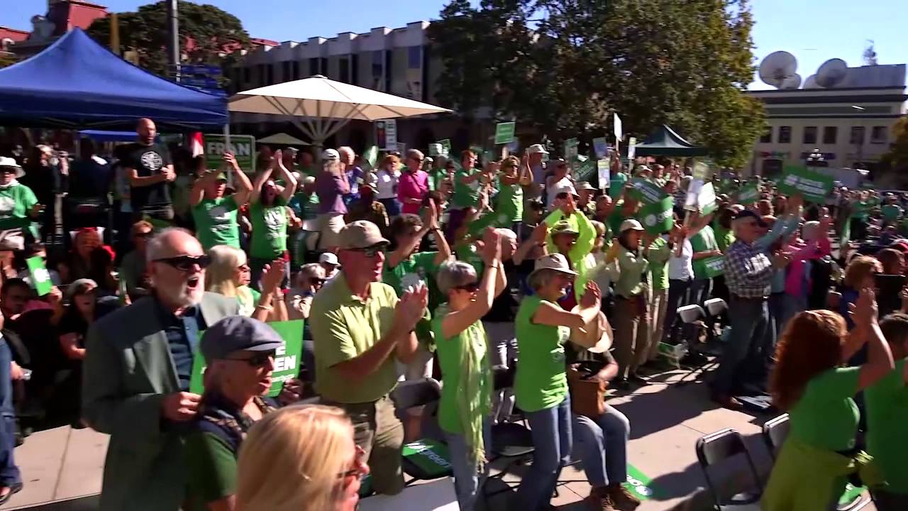 Green Party Rally in Victoria - YouTube