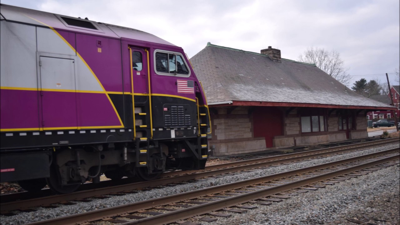 MBTA Inbound Train passing the Ashland Station built in 1887 - YouTube