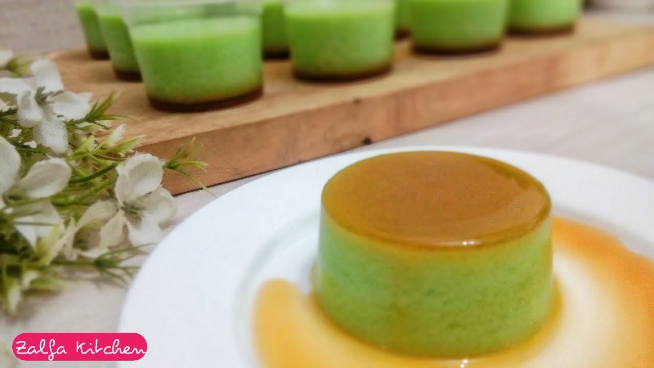 Resep Caramel Pandan Pudding || Karamel Puding lembuttt dan lumerr 🤤 ...