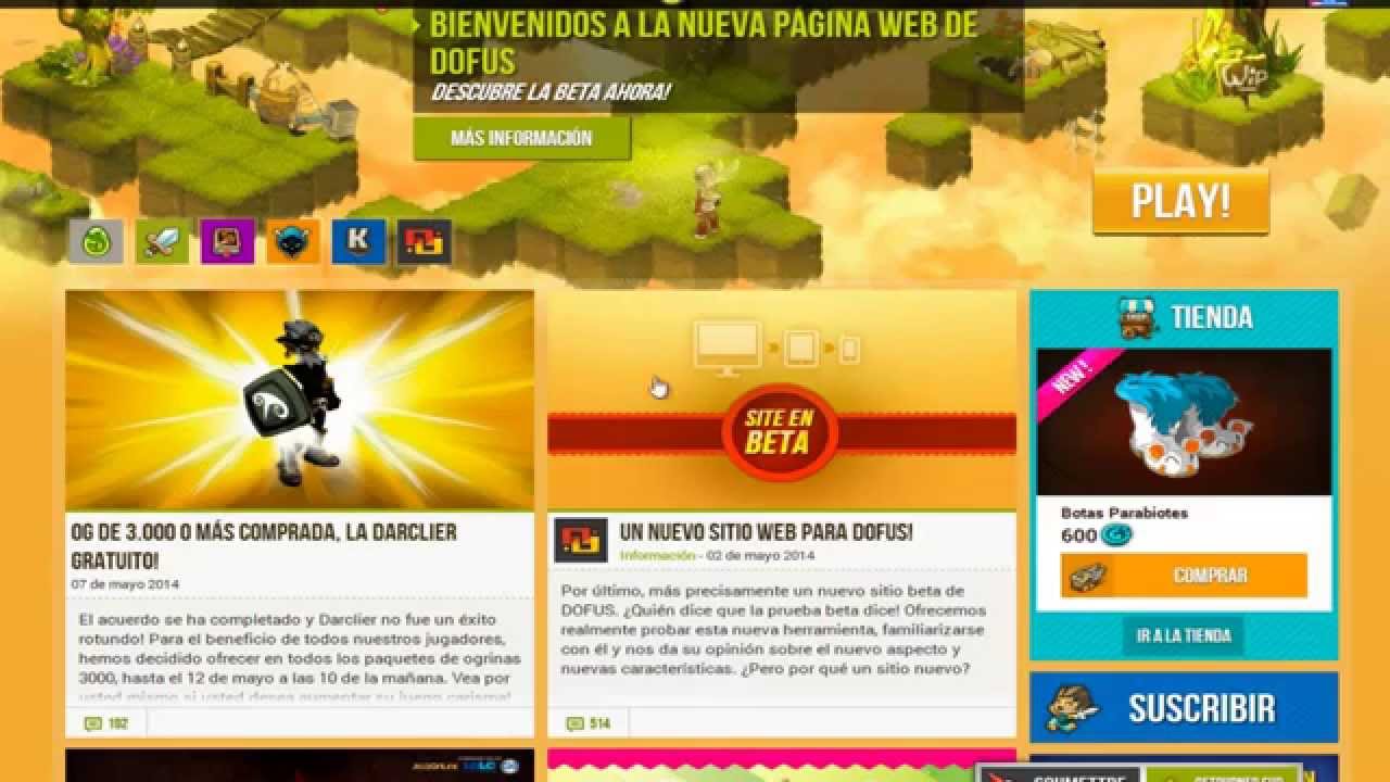 DOFUS - Nueva Web Para Los Dofusianos - YouTube