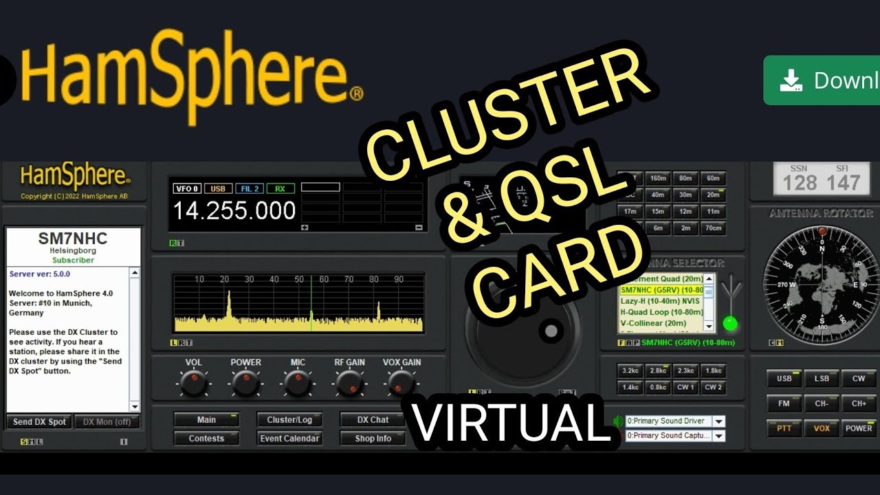 Hamsphere - Log Book , Cluster & QSL Card Sending - YouTube