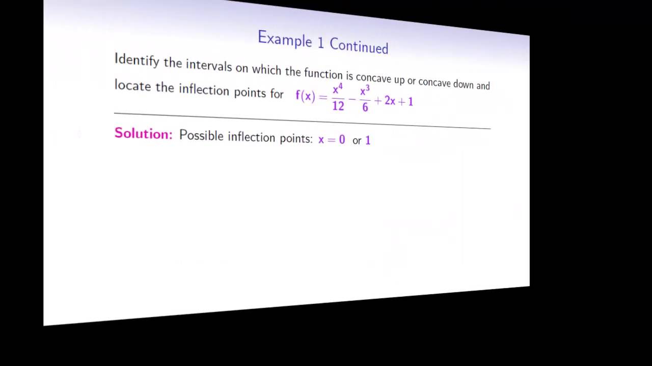 Concavity and Inflection Points - YouTube
